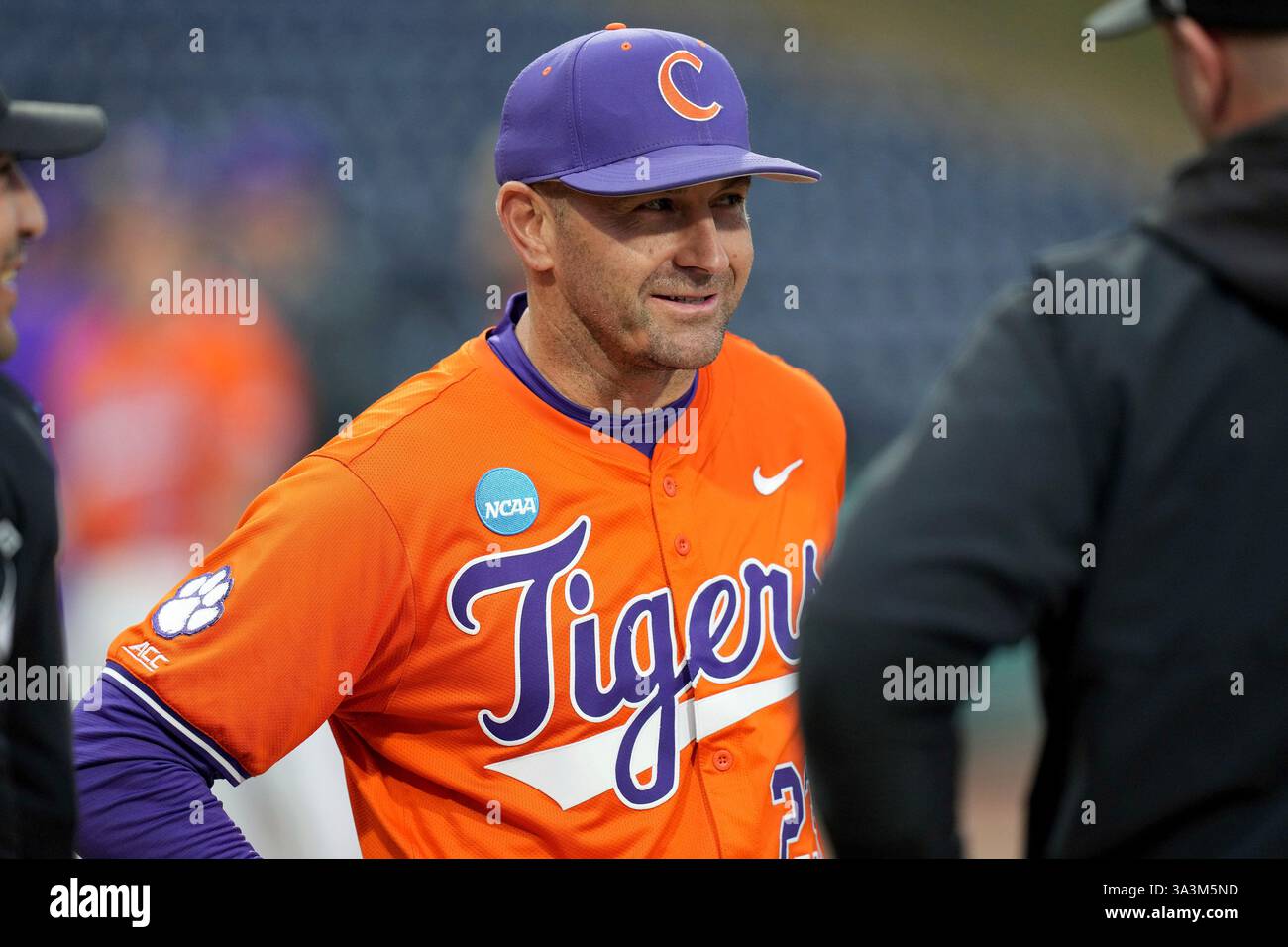 Head coach Erik Bakich (23) of the Clemson Tigers in a game against the ...