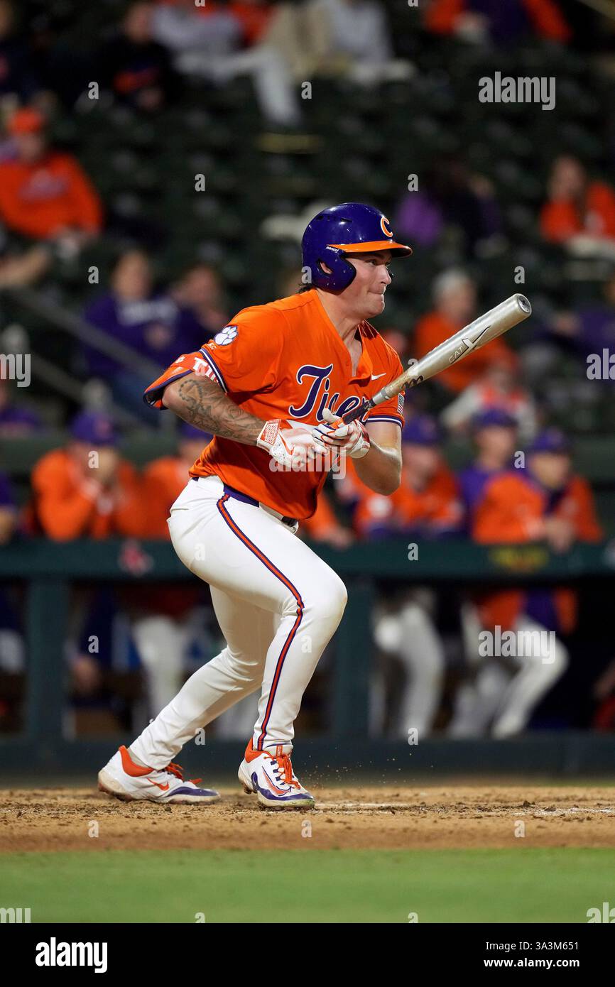 Designated hitter Collin Priest (99) of the Clemson Tigers at bat in a ...