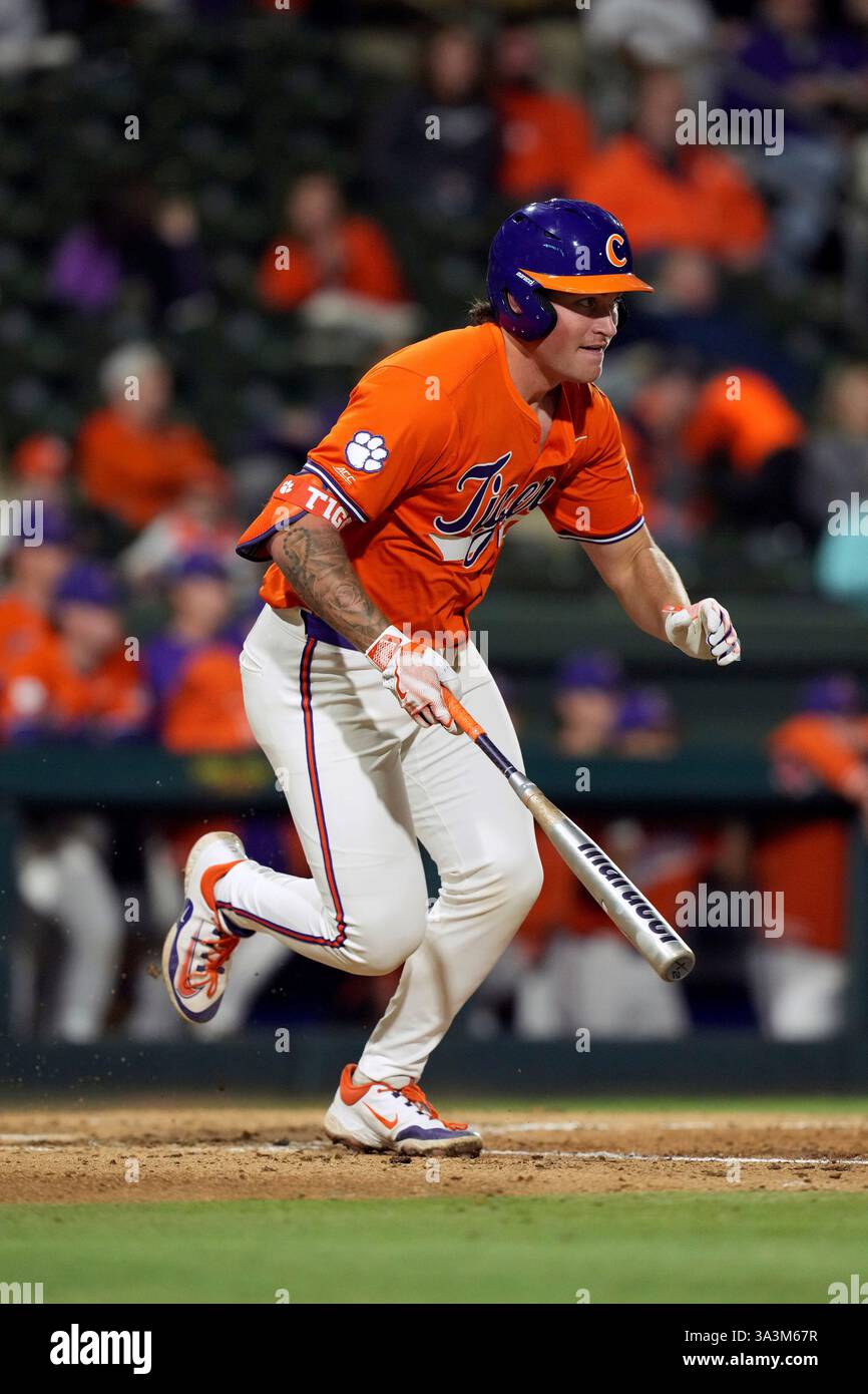 Designated hitter Collin Priest (99) of the Clemson Tigers at bat in a ...