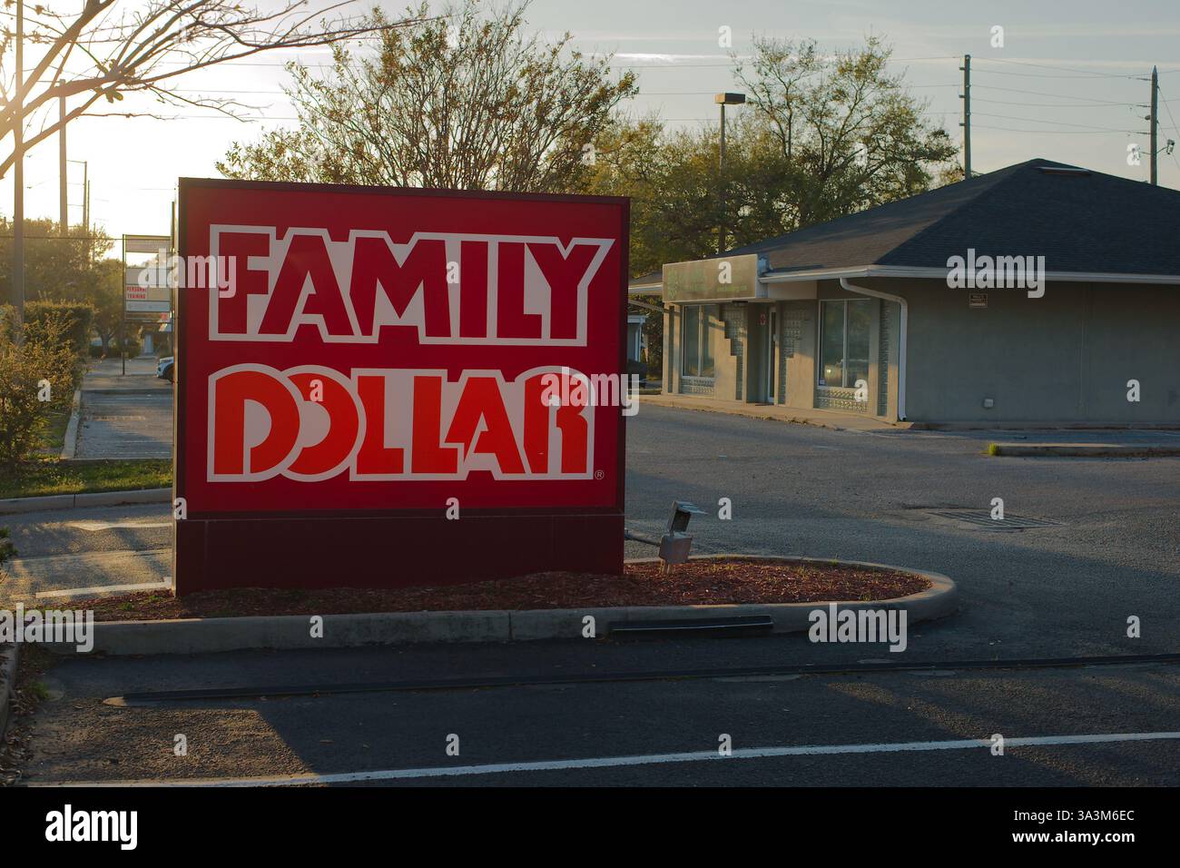 Editorial Use Only March 15, 2025. St. Petersburg, FL, USA, Family Dollar Store sign. Late ...