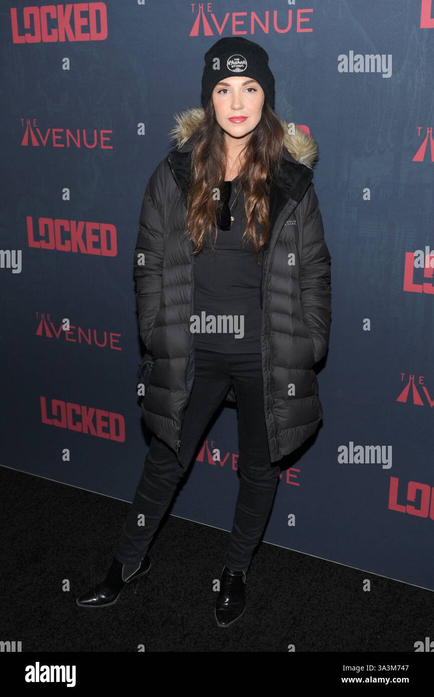 New York, USA. 16th Mar, 2025. Coby Connell attends "Locked" premiere ...