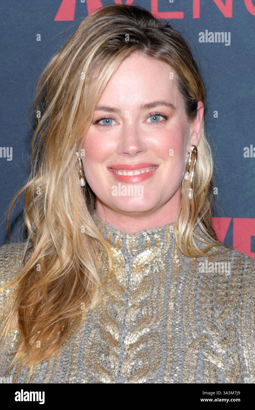 New York, USA. 16th Mar, 2025. Abigail Hawk attends "Locked" premiere ...