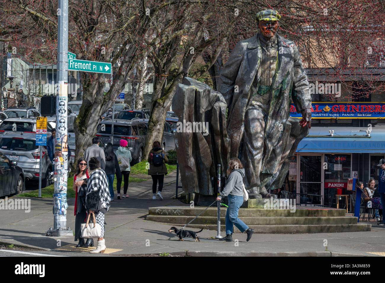 Seattle, Washington, USA. 16th Mar, 2025. The Lenin statue in the ...