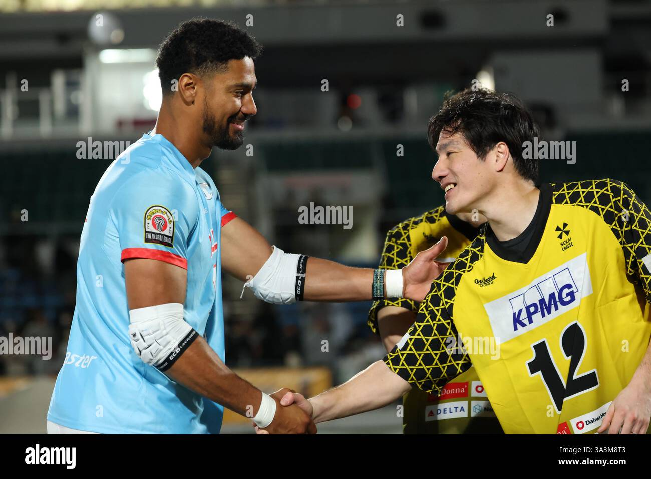 Fujitsu Stadium Kawasaki, Kanagawa, Japan. 15th Mar, 2025. (L-R) Romar ...