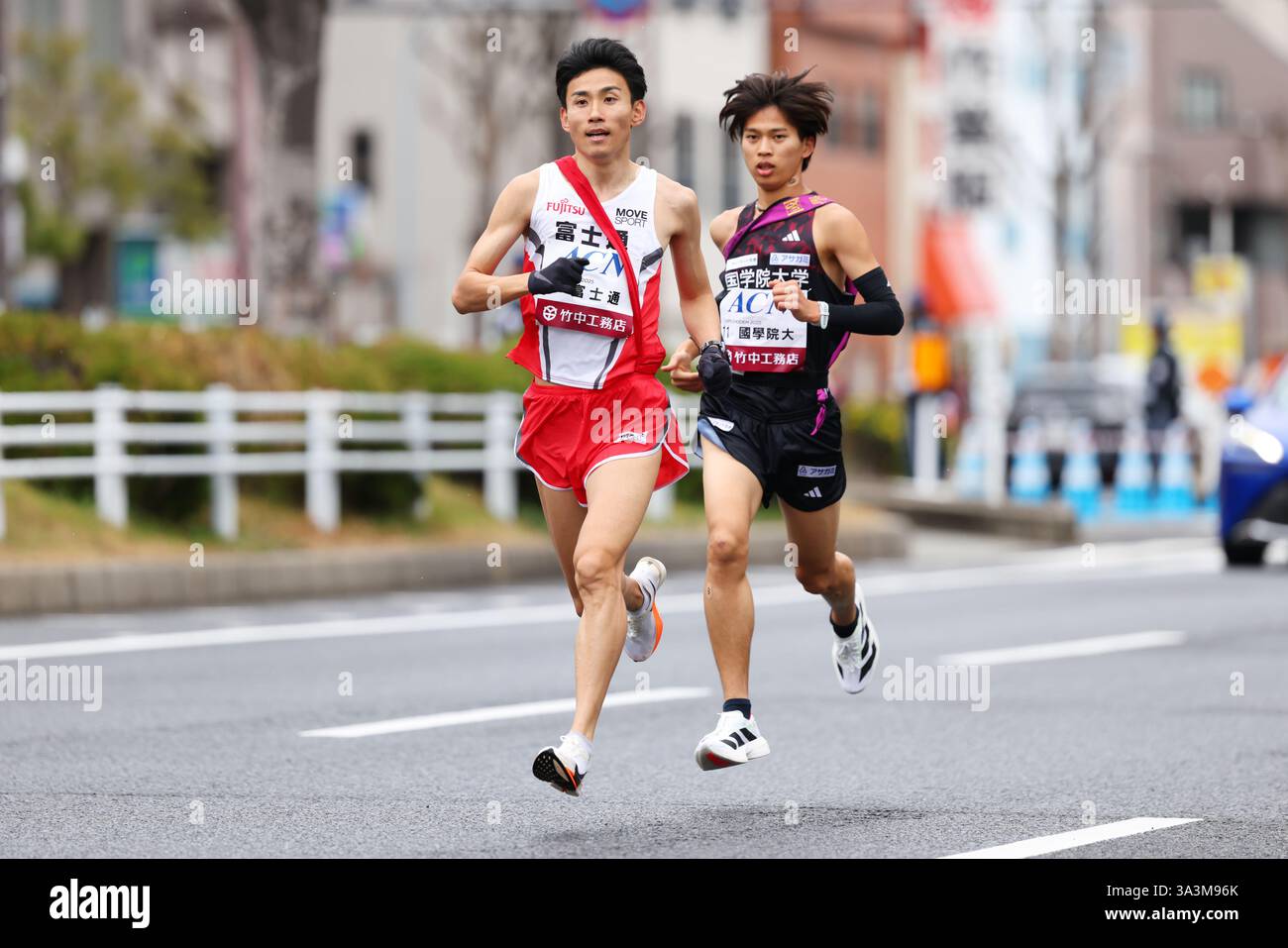 Osaka, Japan. 16th Mar, 2025. (L to R) Hiroki Matsueda, Yuta Asano Athletics : Expo Ekiden 2025 ...