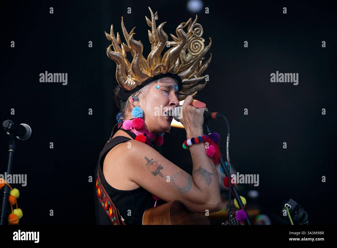 Colombian pop/rock singer Andrea Echeverri of Aterciopelados, performs ...