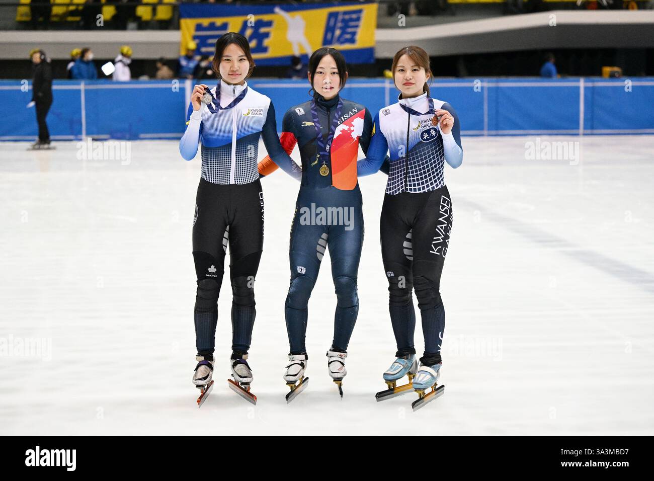 Kyoto, Japan. Credit: MATSUO. 15th Mar, 2025. (L-R) Rina Shimada, Ayano ...