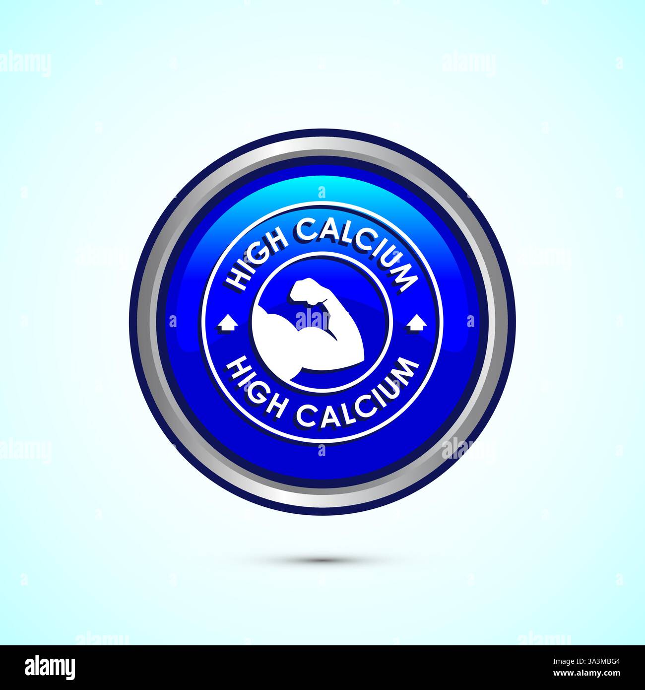 High calcium icon design illustration, High calcium label, logo, sign ...
