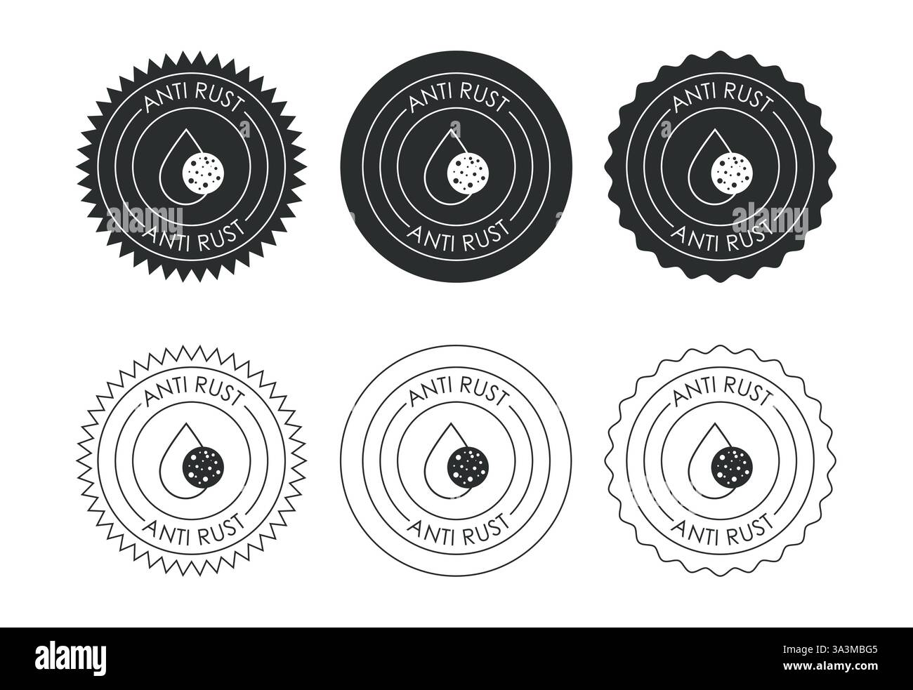 Anti rust icon design illustration. Anti oxidation sign, Rust resistant ...