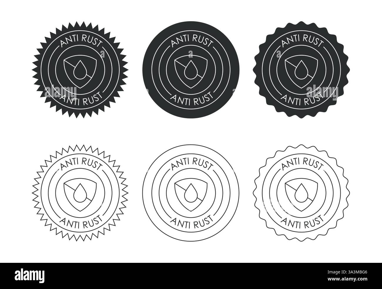 Anti rust icon design illustration. Anti oxidation sign, Rust resistant ...