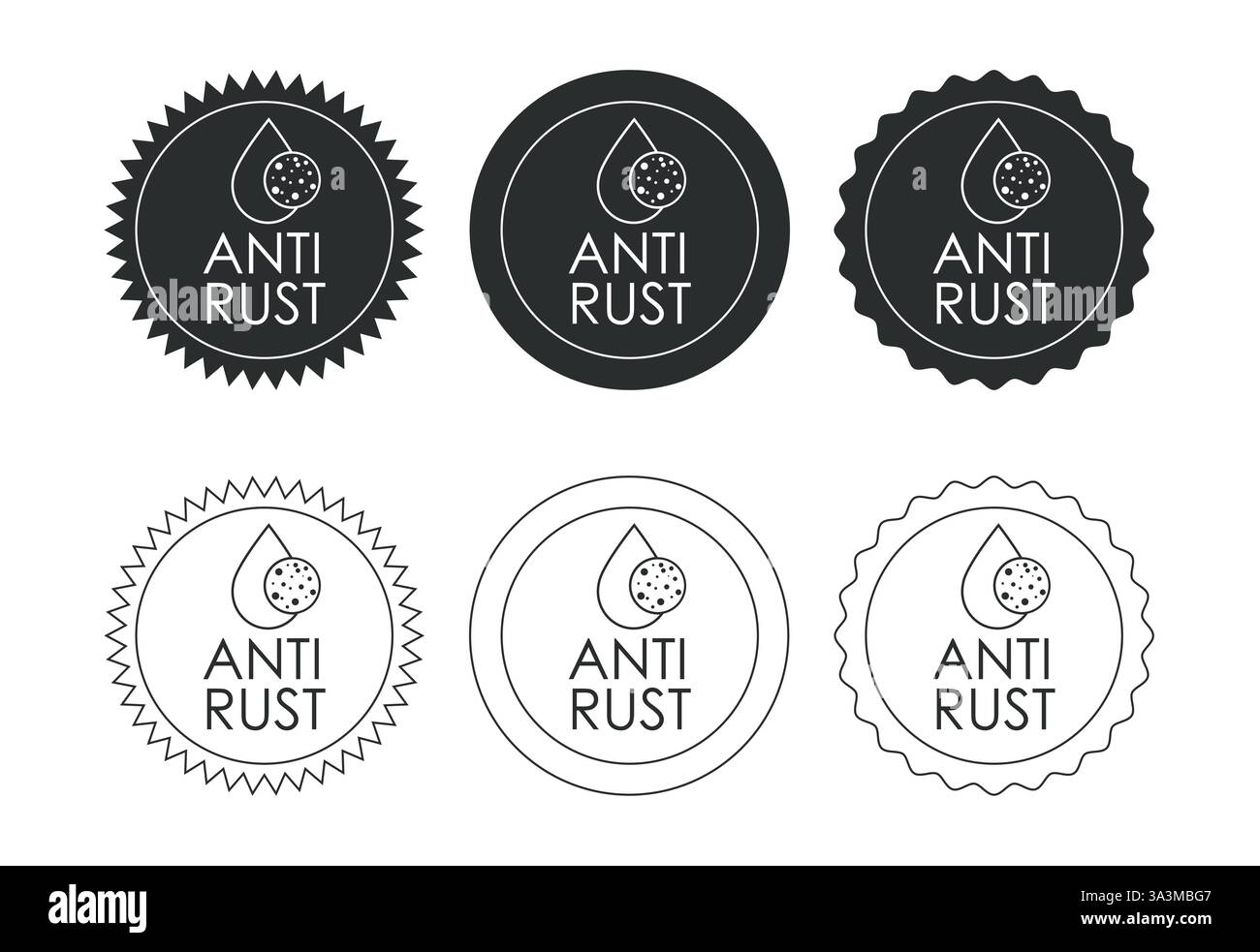 Anti rust icon design illustration. Anti oxidation sign, Rust resistant ...