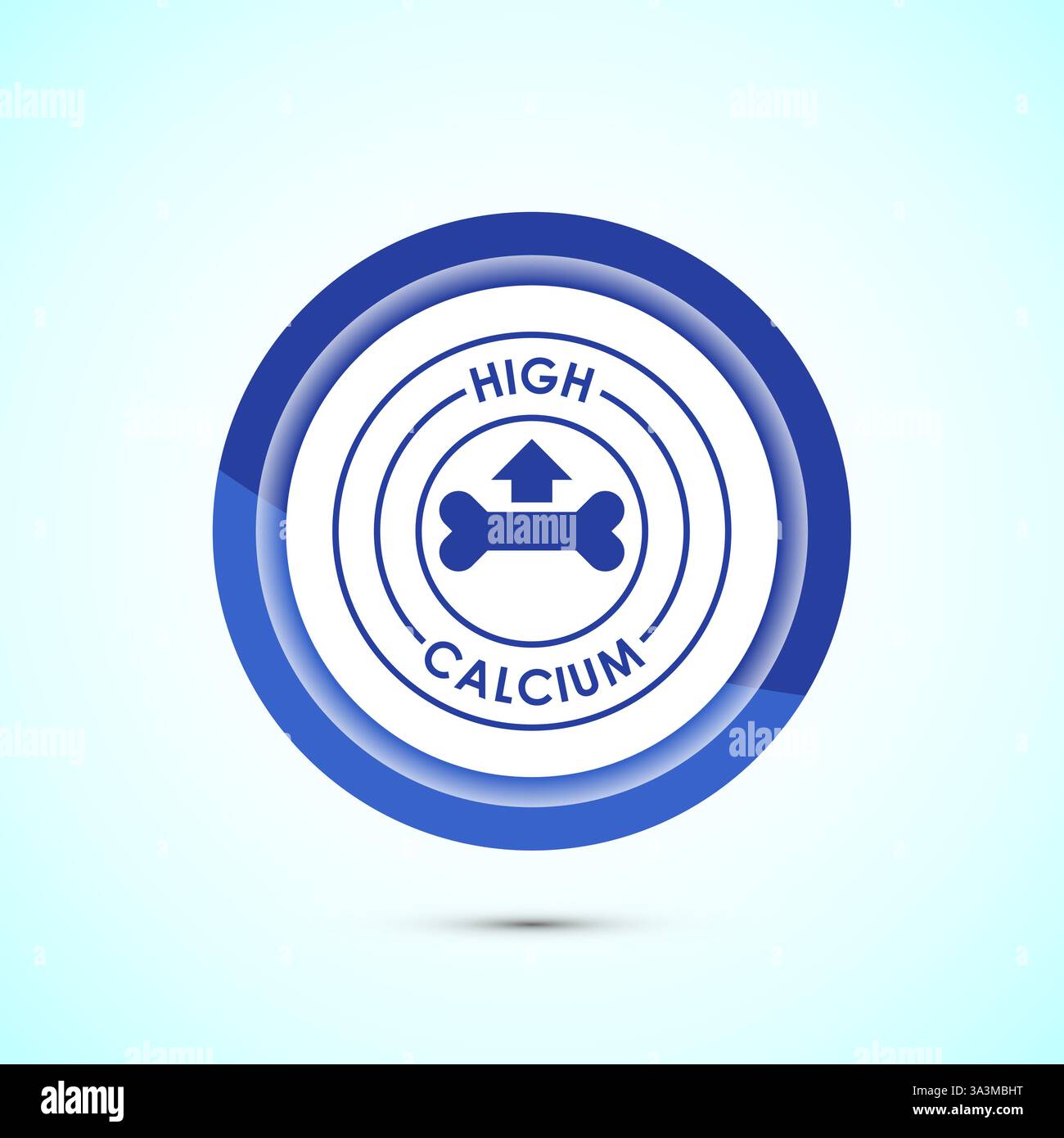 High calcium icon design illustration, High calcium label, logo, sign ...