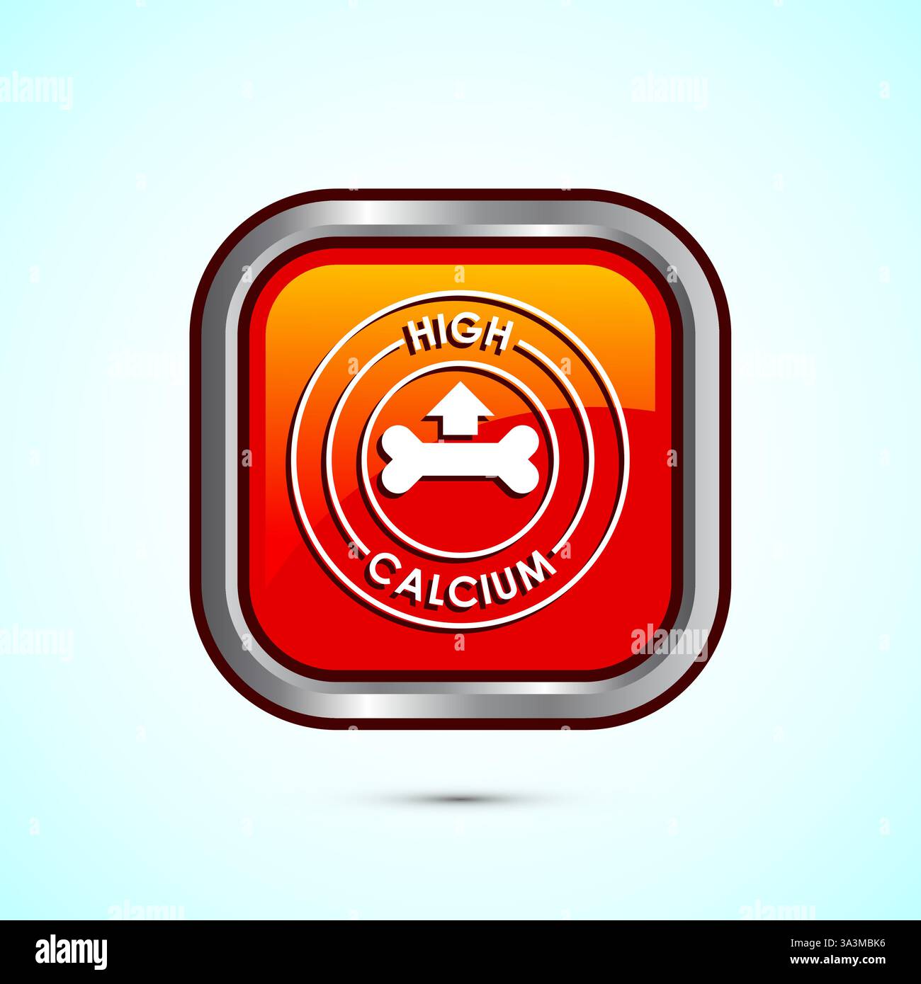 High calcium icon design illustration, High calcium label, logo, sign ...