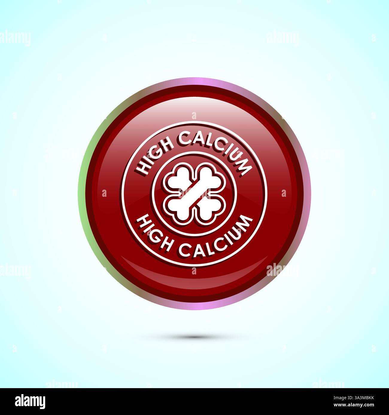 High calcium icon design illustration, High calcium label, logo, sign ...