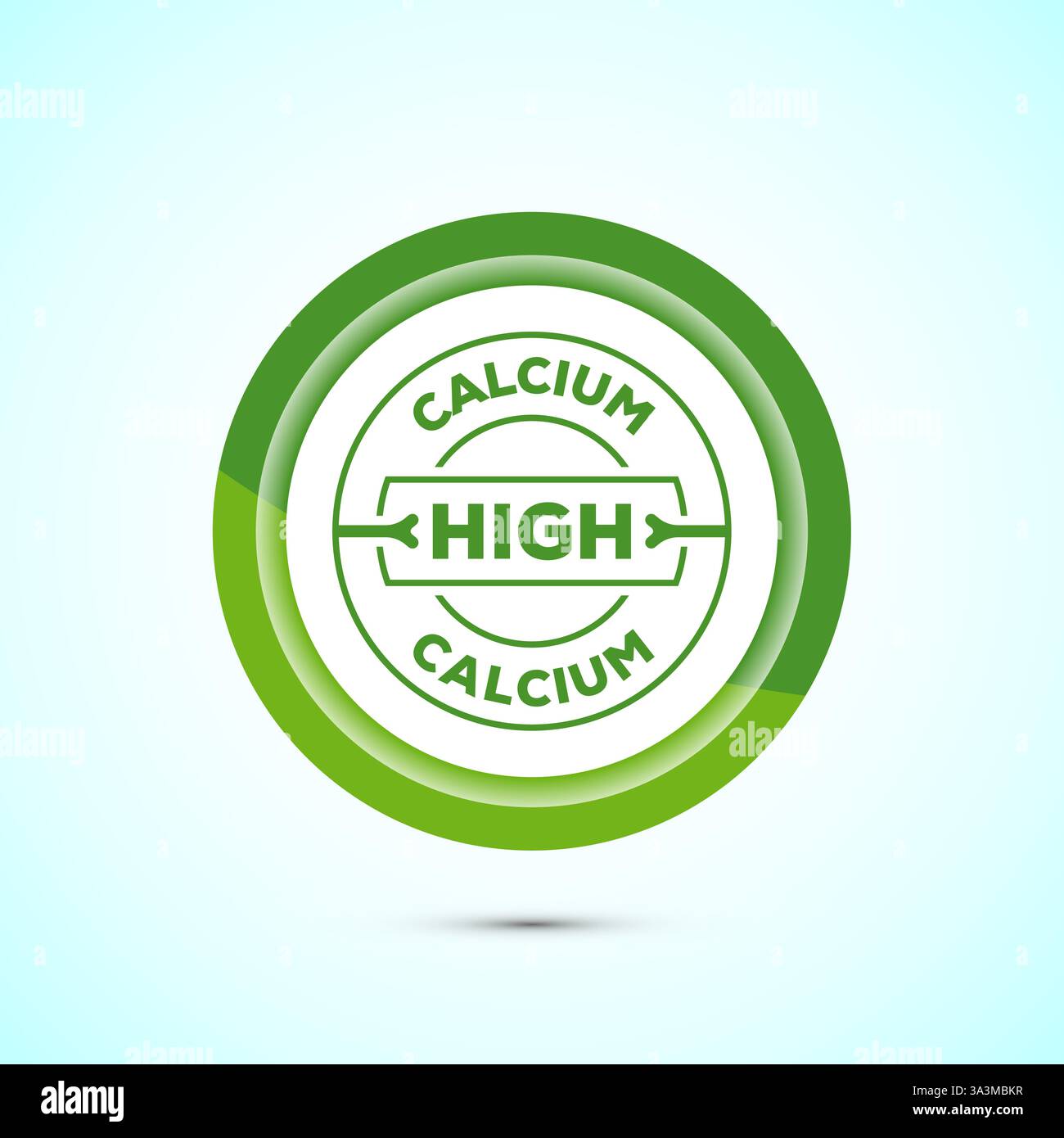 High calcium icon design illustration, High calcium label, logo, sign ...