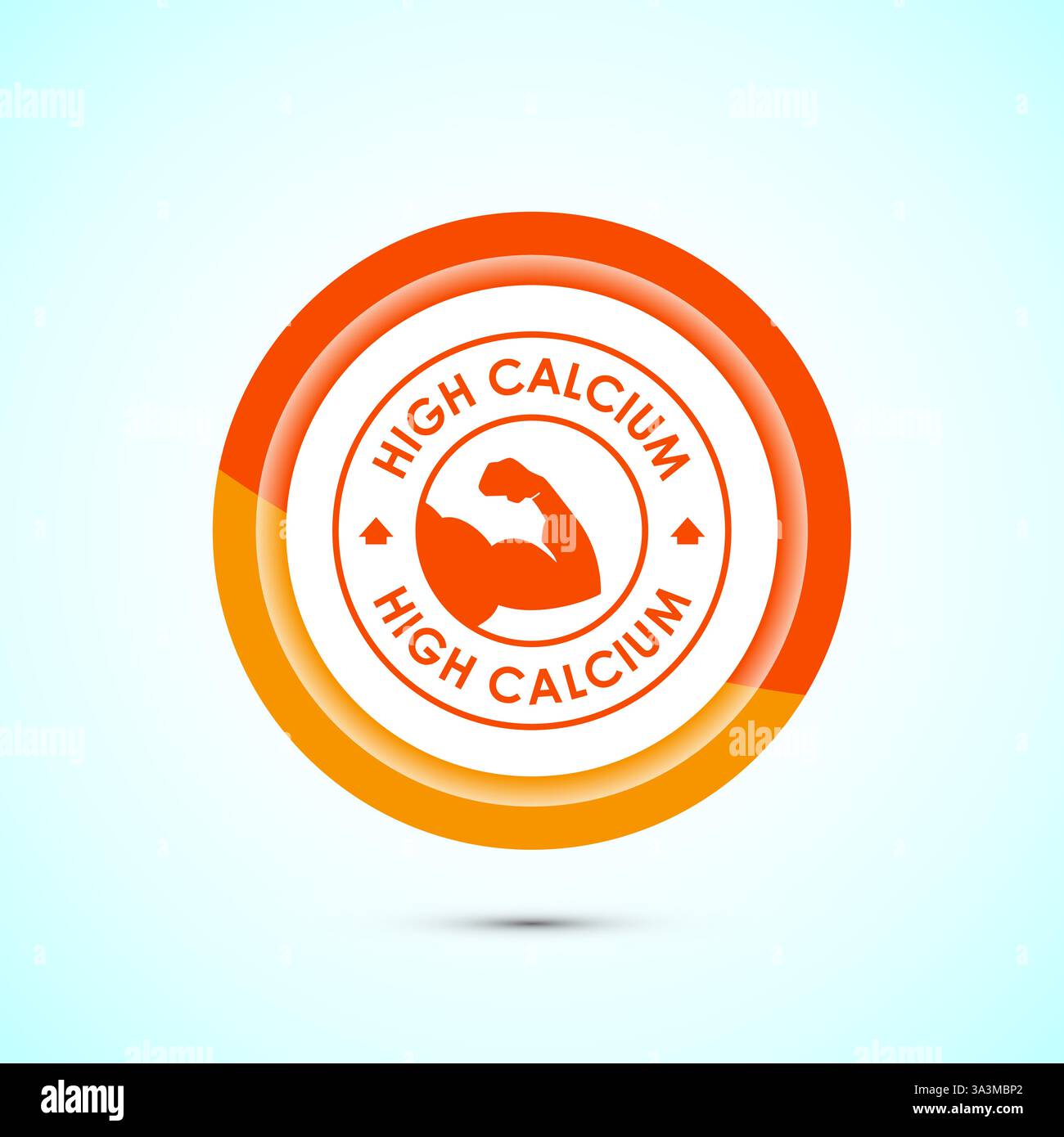 High calcium icon design illustration, High calcium label, logo, sign ...