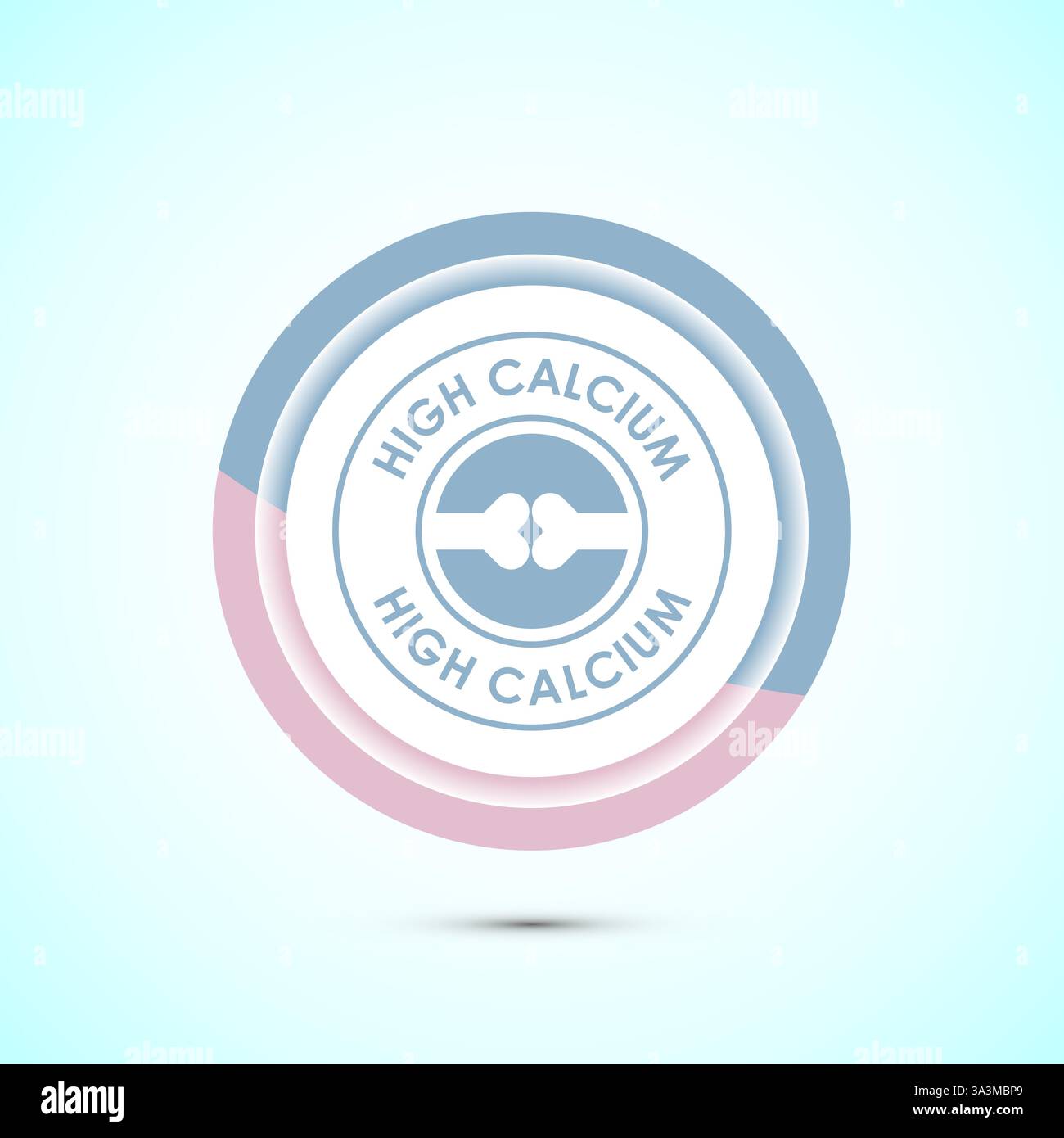 High calcium icon design illustration, High calcium label, logo, sign ...