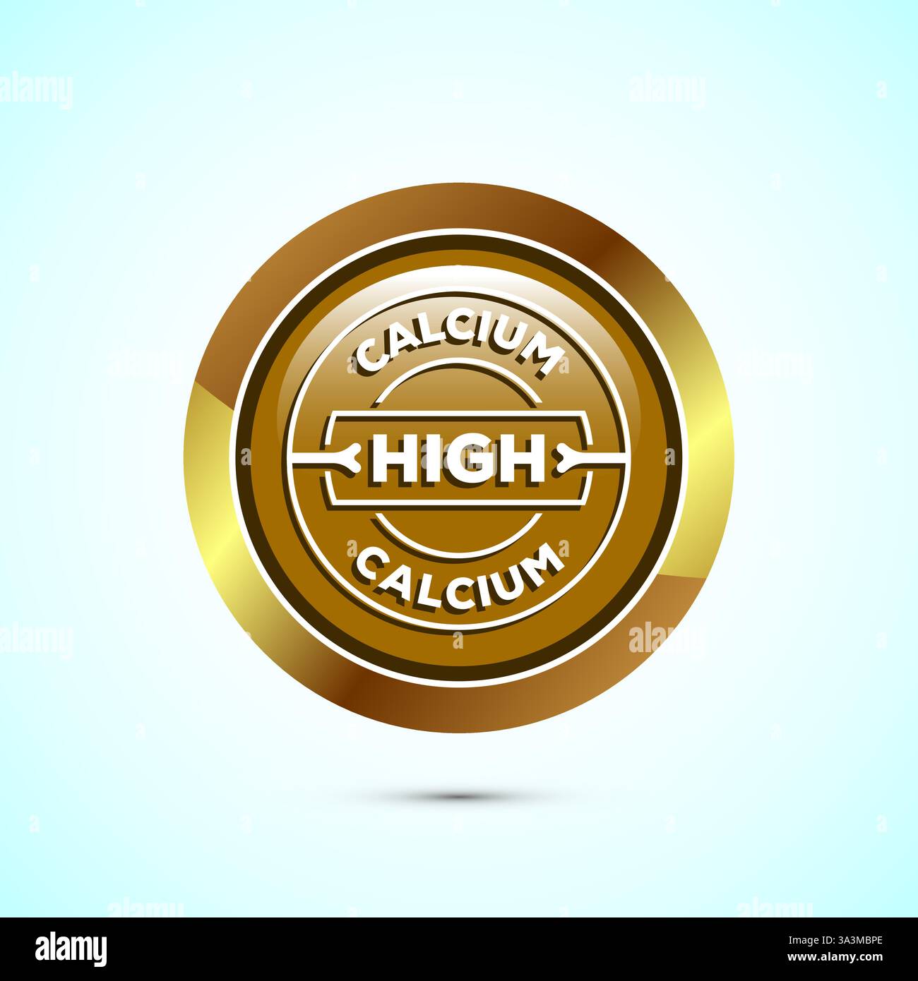 High calcium icon design illustration, High calcium label, logo, sign ...