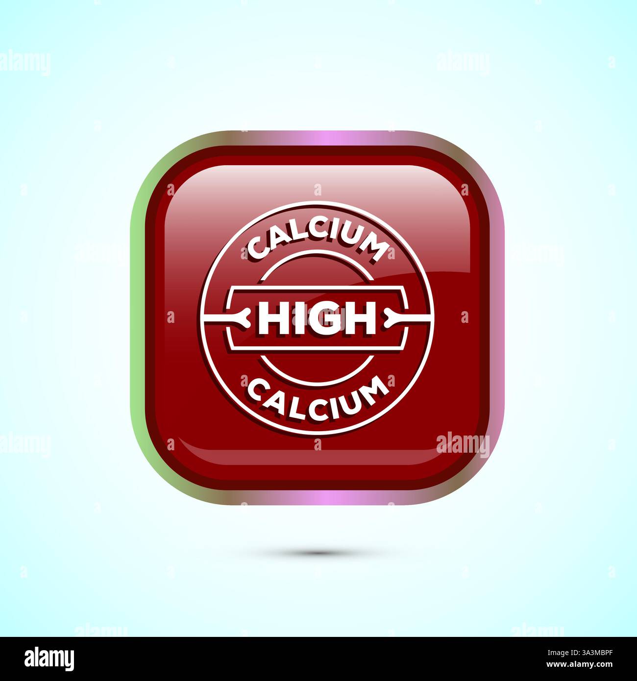 High calcium icon design illustration, High calcium label, logo, sign ...