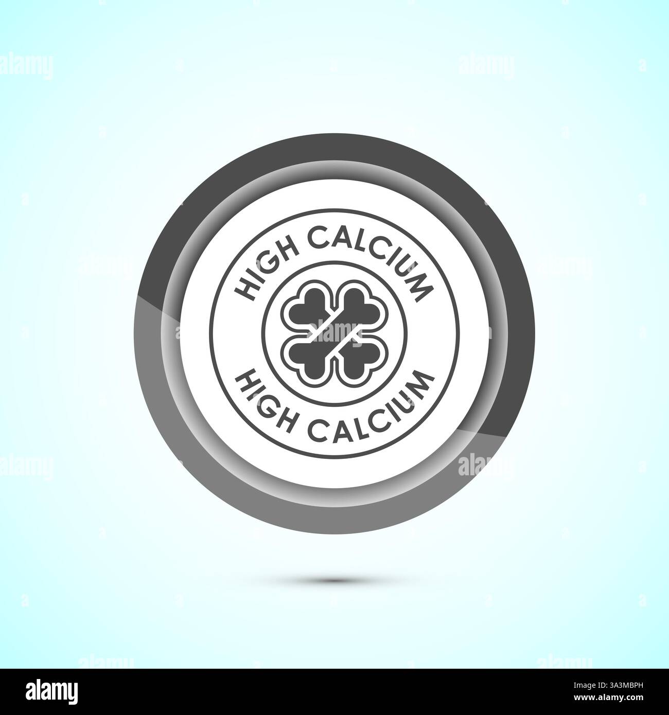 High calcium icon design illustration, High calcium label, logo, sign ...