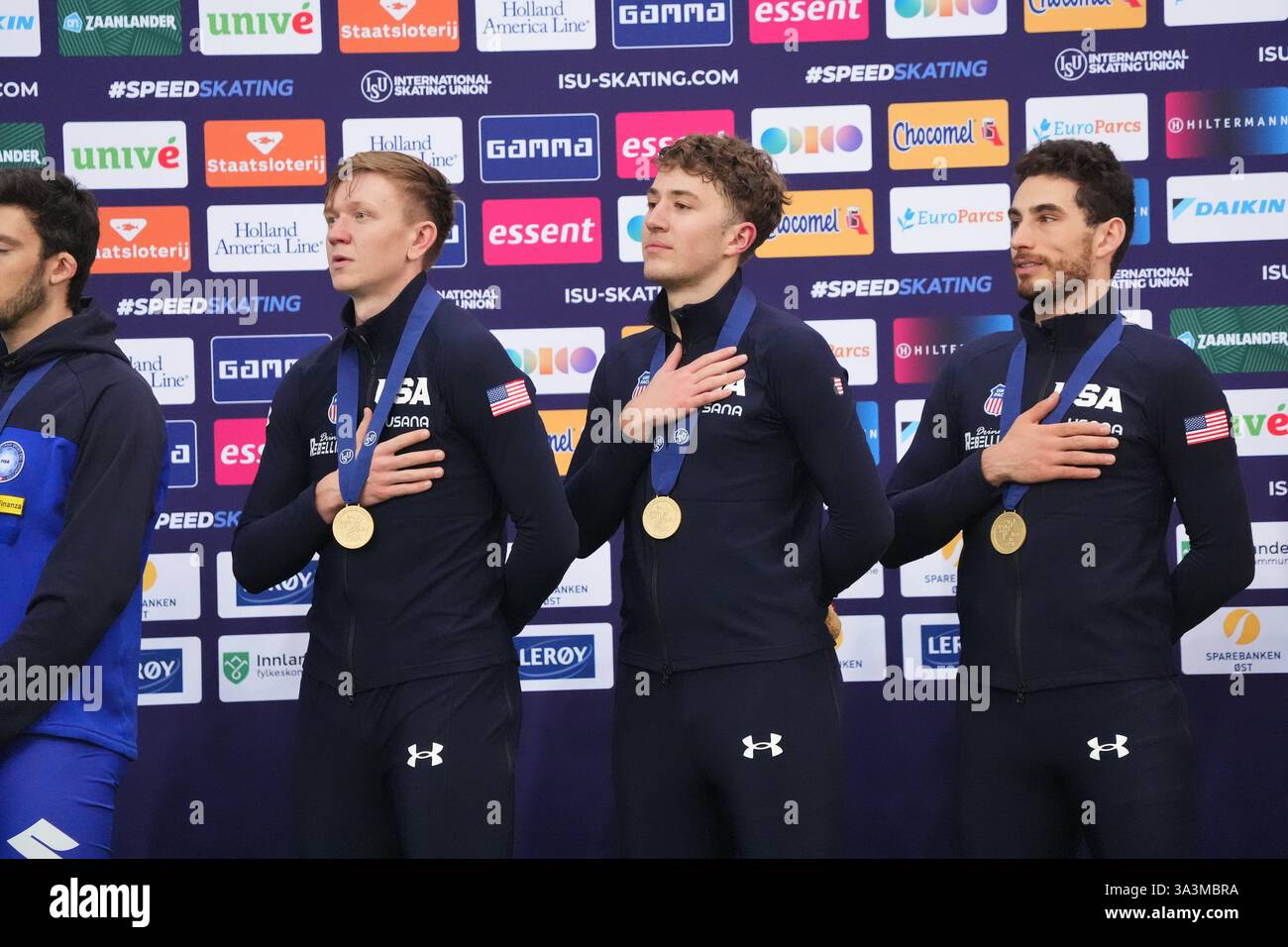 Ceremony Team Pursuit Men Casey Dawson (USA), Emery Lehman (USA) and ...