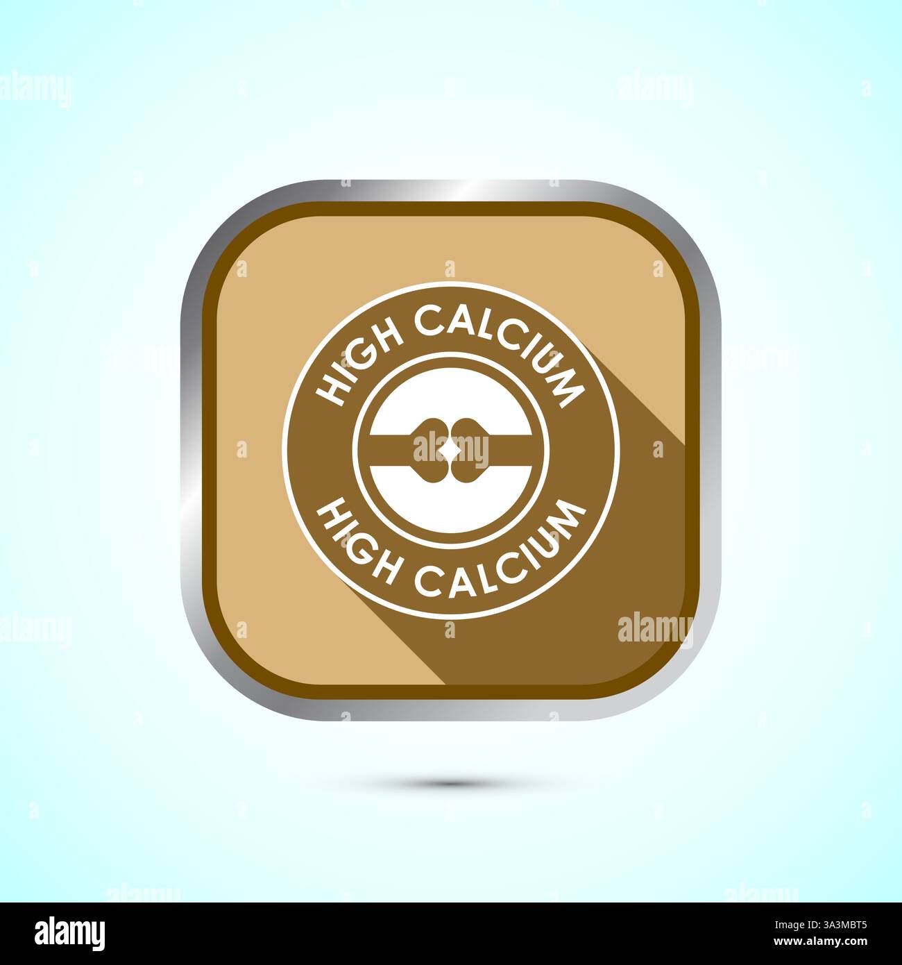 High calcium icon design illustration, High calcium label, logo, sign ...
