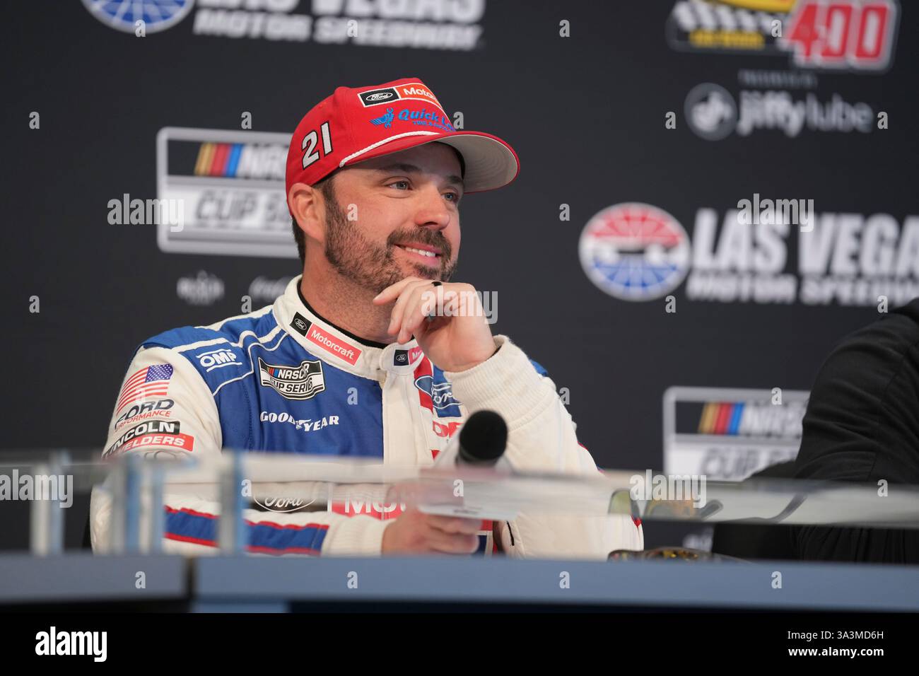 LAS VEGAS, NV - MARCH 16: Josh Berry (#21 Wood Brothers Racing ...
