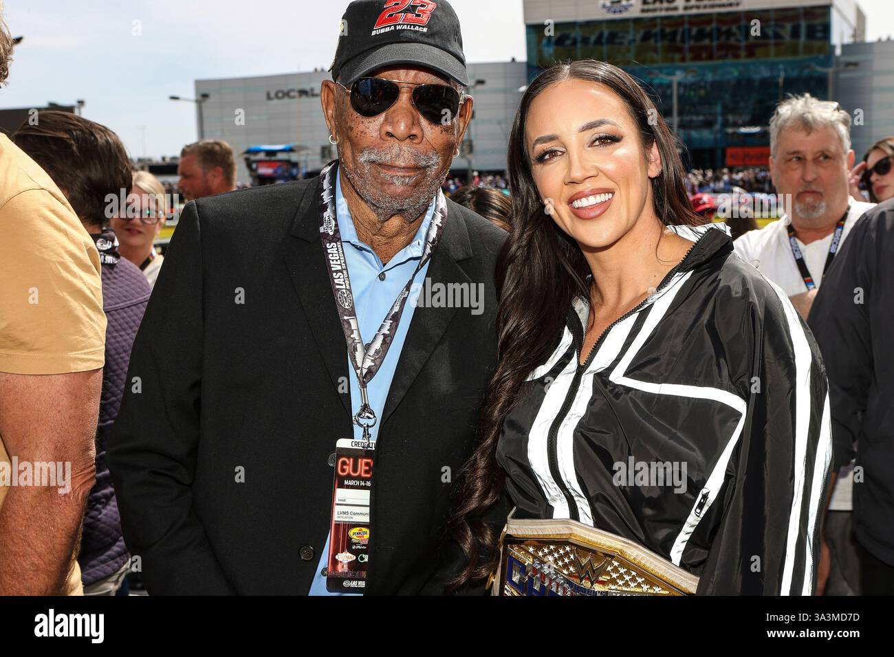 LAS VEGAS, NV - MARCH 16: (L-R) Grand Marshall Morgan Freeman poses for ...