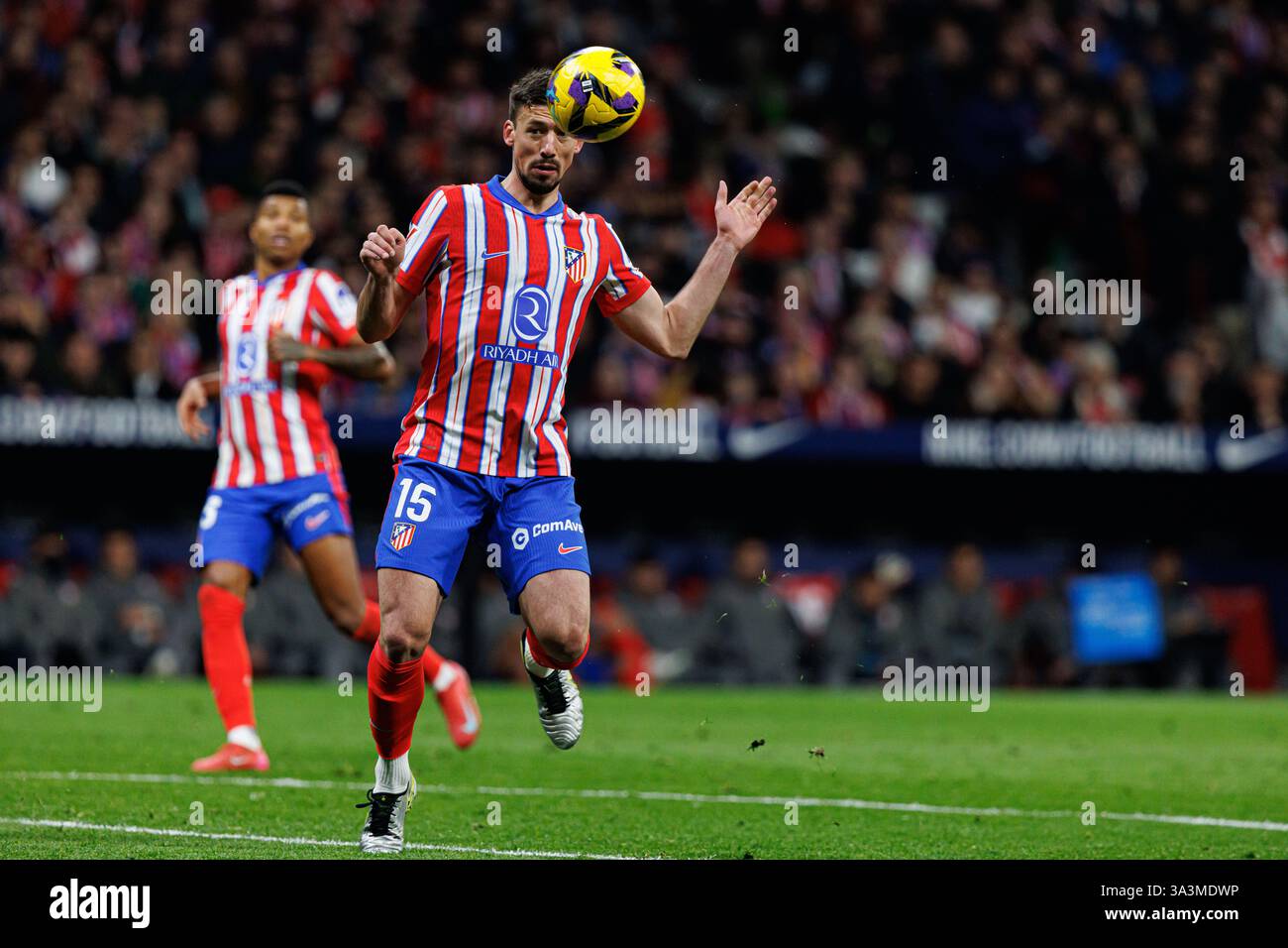 Clement Lenglet (Atletico de Madrid seen in action during the LaLiga EA SPORTS game between ...