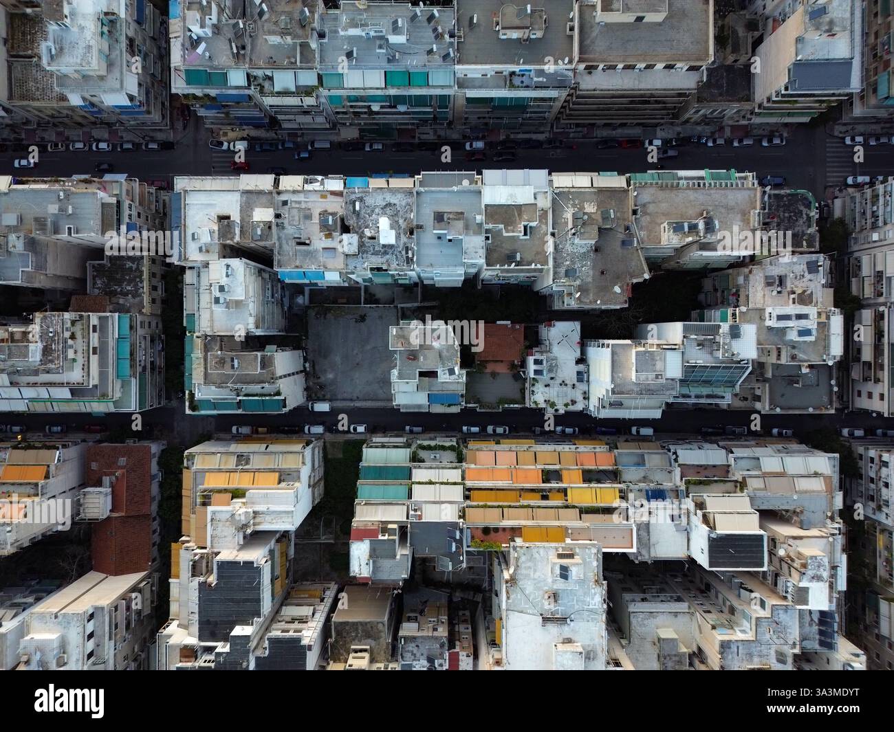 An aerial view of Athens, Greece with thousands of apartment buildings ...
