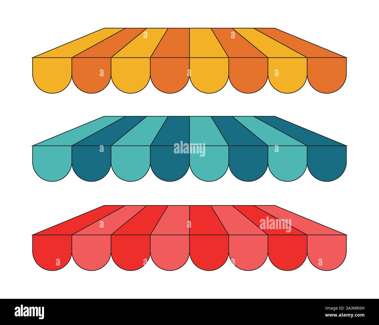 Illustration roof booth retro unique design with outline Stock Vector ...