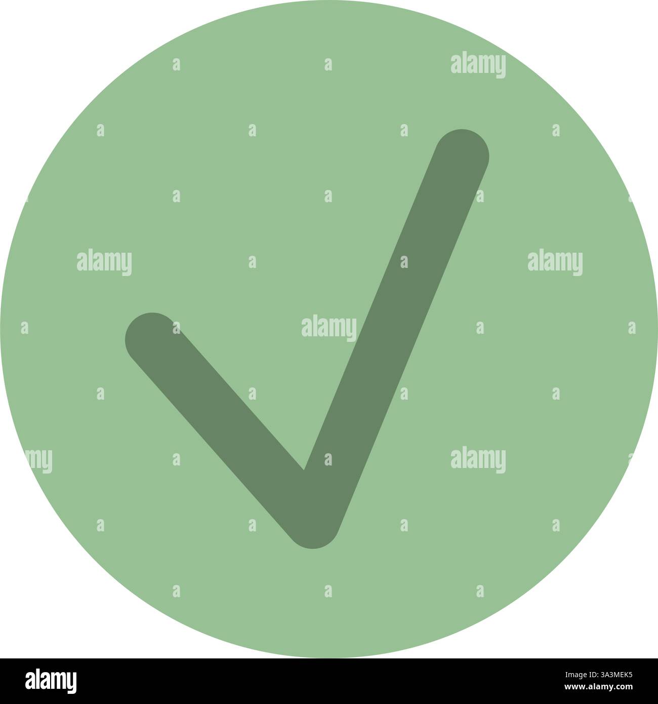 Checkmark Icon In Green Minimalistic Design Stock Vector Image & Art ...