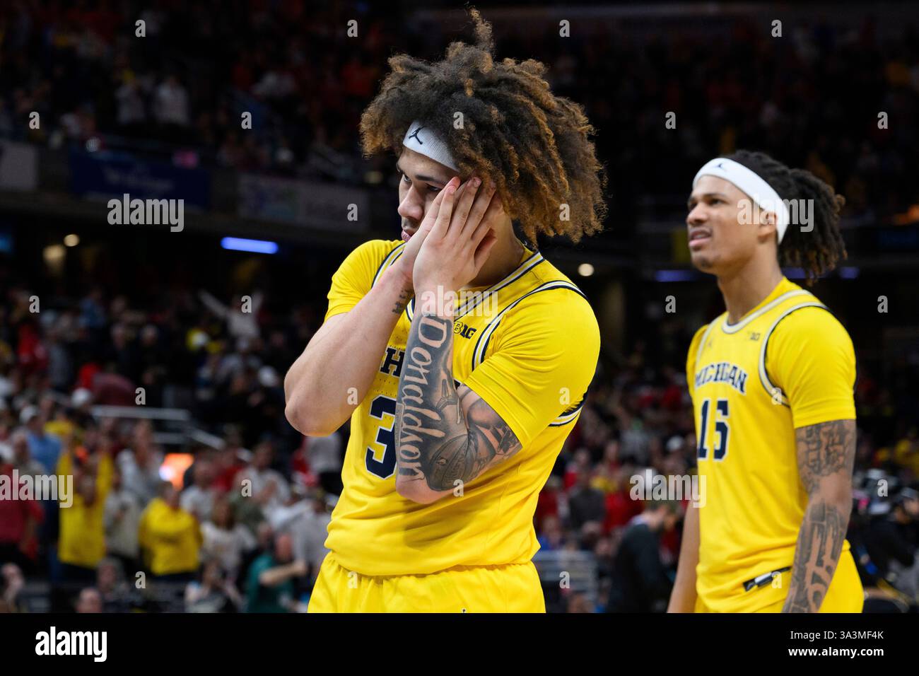 INDIANAPOLIS, IN - MARCH 16: Michigan Wolverines guard Tre Donaldson (3 ...