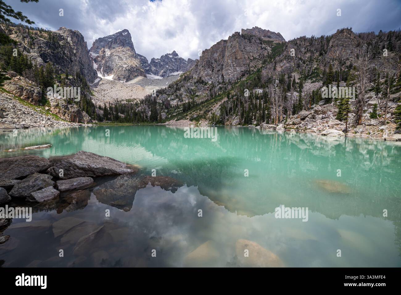 Delta Lake in Grand Teton National Park Stock Photo - Alamy