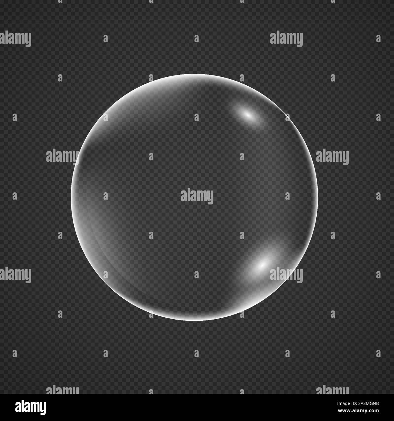 Realistic white soap with reflection isolated on transparent. 3d air ...