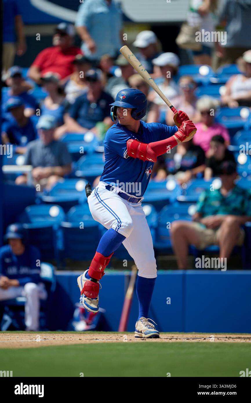 Toronto Blue Jays Jace Bohrofen (11) at bat during an MLB Spring ...