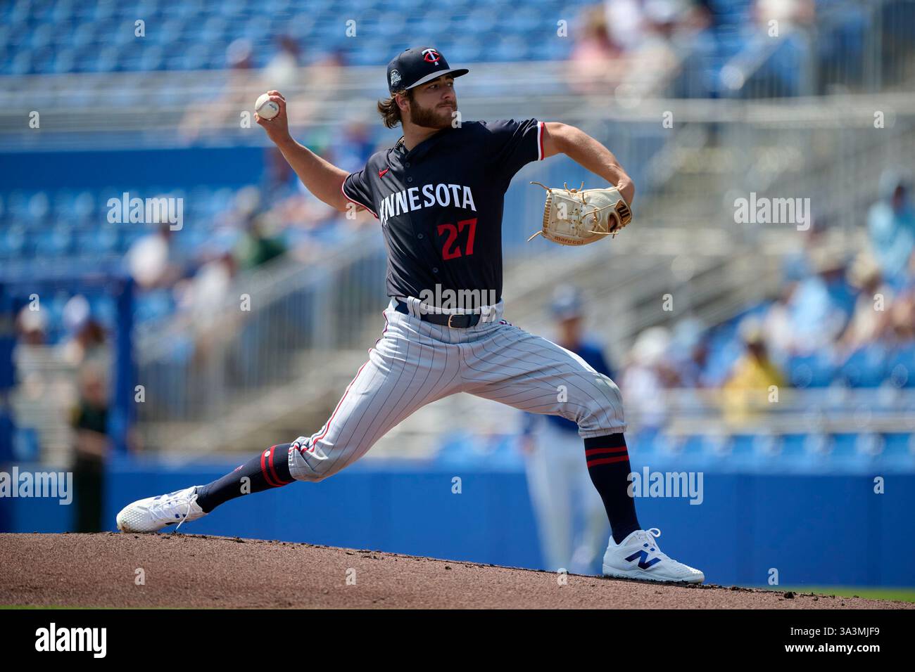 Minnesota Twins pitcher Tanner Hall (27) during an MLB Spring Breakout ...