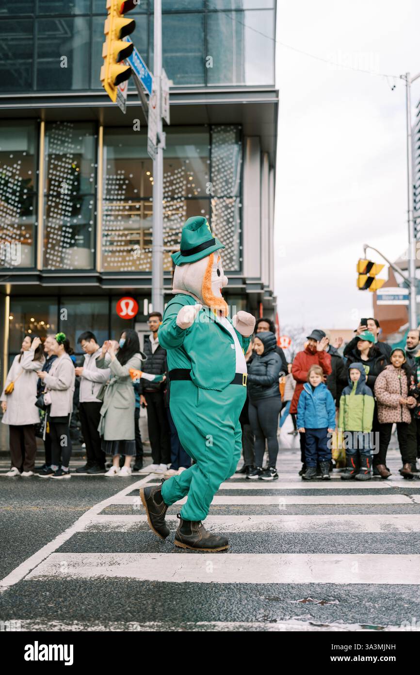 Canada, Toronto - 16 march 2025: Saint Patrick Day Parade. Colorful ...