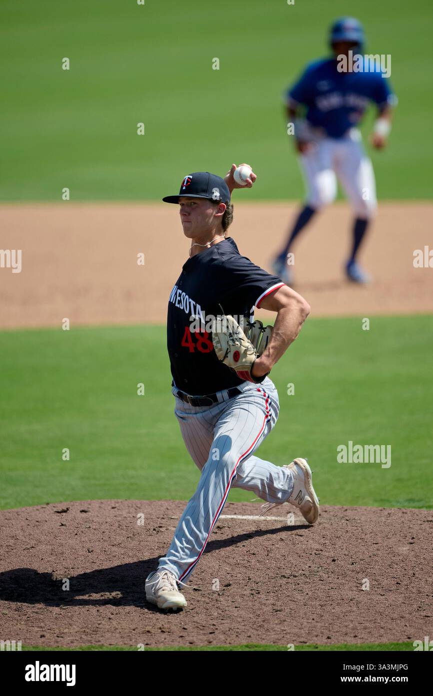 Minnesota Twins pitcher Jacob Wosinski (48) during an MLB Spring ...