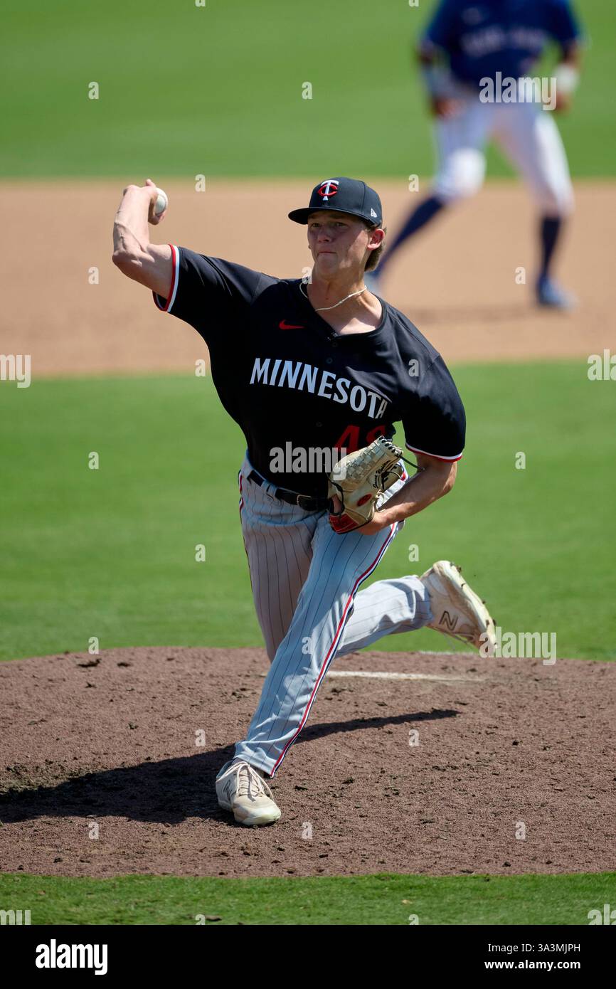 Minnesota Twins pitcher Jacob Wosinski (48) during an MLB Spring ...