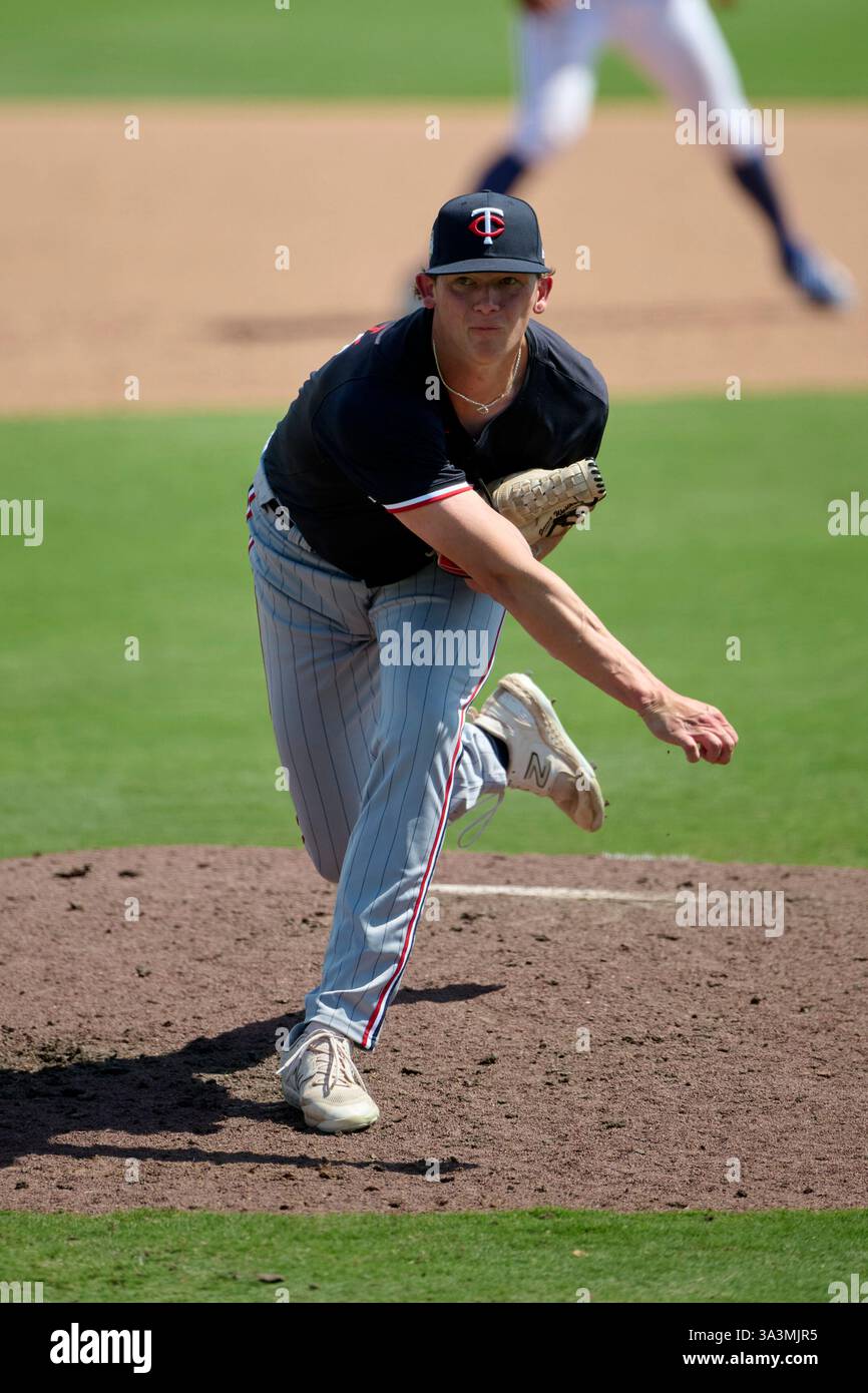 Minnesota Twins pitcher Jacob Wosinski (48) during an MLB Spring ...