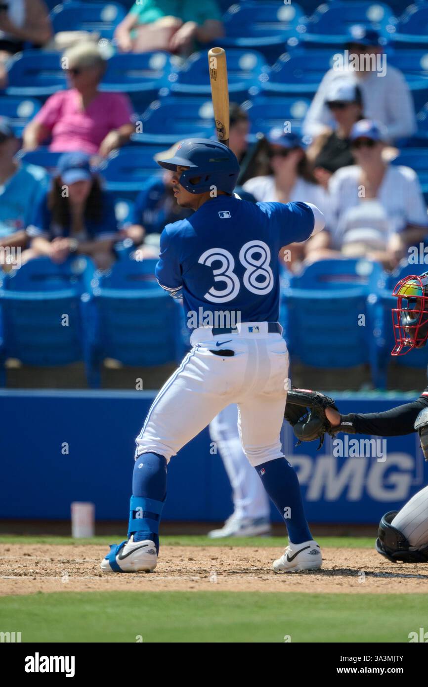 Toronto Blue Jays Jacob Sharp (38) at bat during an MLB Spring Breakout ...