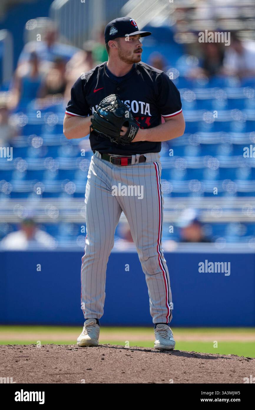 Minnesota Twins pitcher Kyle Bischoff (33) during an MLB Spring ...