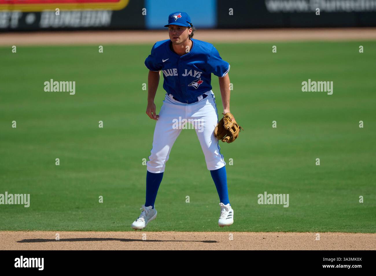 Toronto Blue Jays shortstop Jay Harry (30) during an MLB Spring ...