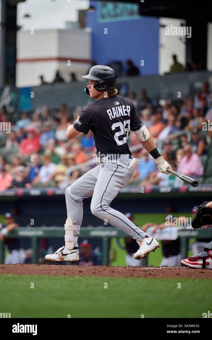 Detroit Tigers Bryce Rainer (28) at bat during an MLB Spring Breakout ...