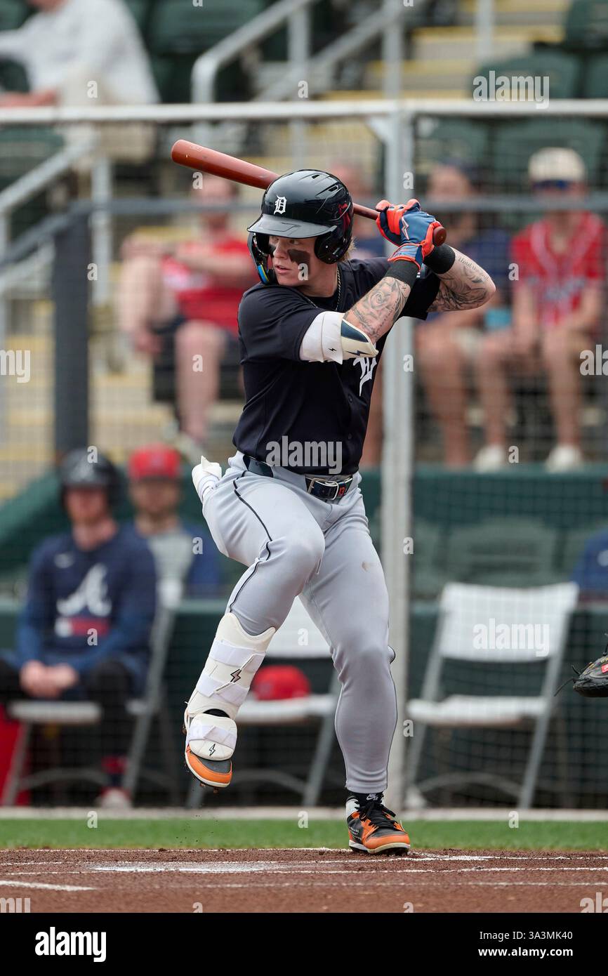 Detroit Tigers Max Clark (38) at bat during an MLB Spring Breakout game ...