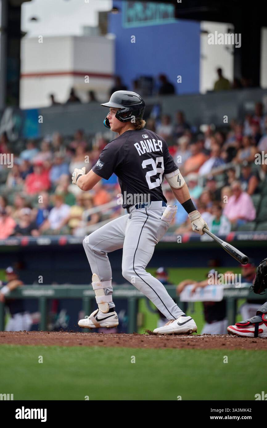 Detroit Tigers Bryce Rainer (28) at bat during an MLB Spring Breakout ...
