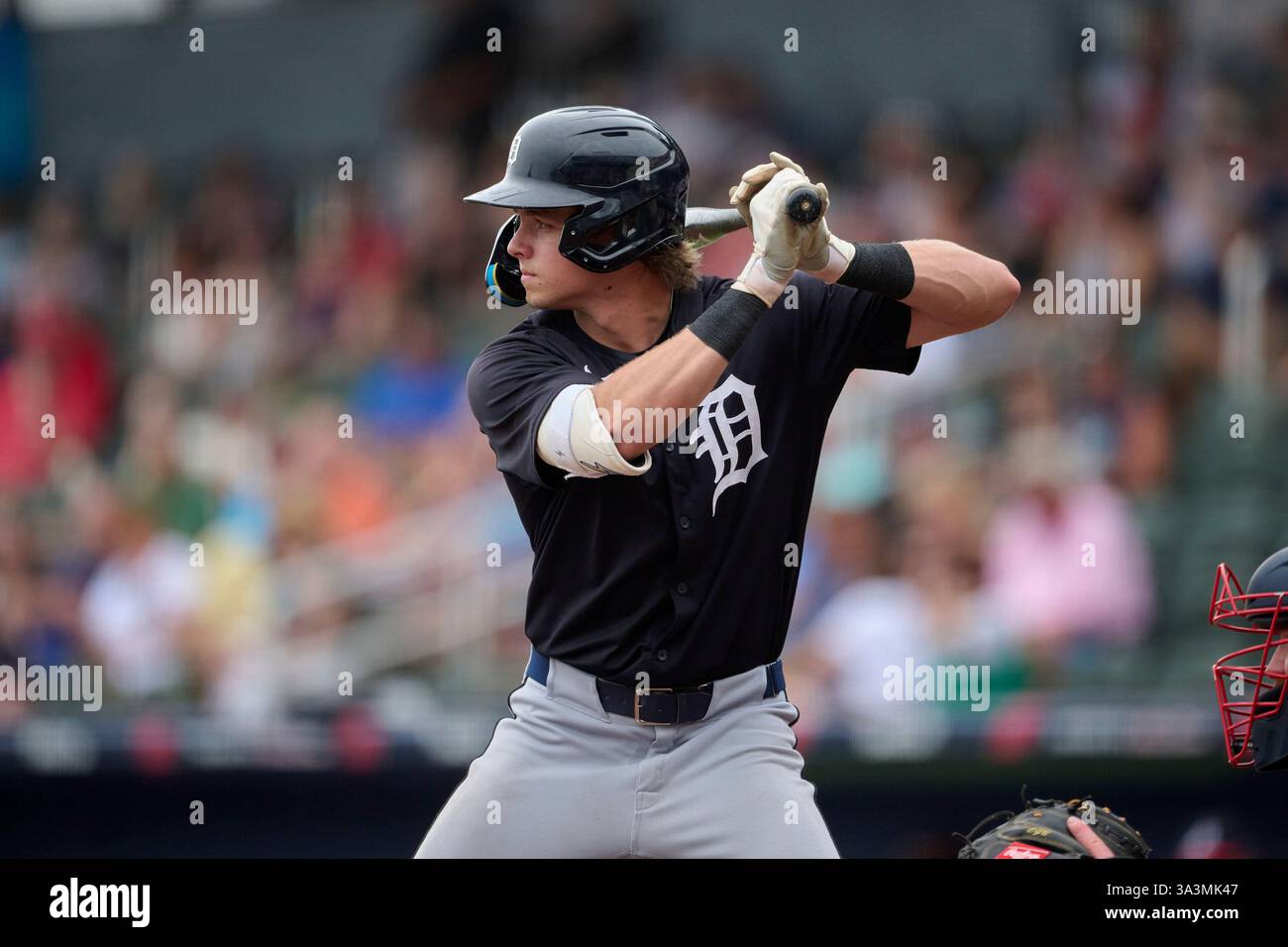 Detroit Tigers Bryce Rainer (28) at bat during an MLB Spring Breakout ...