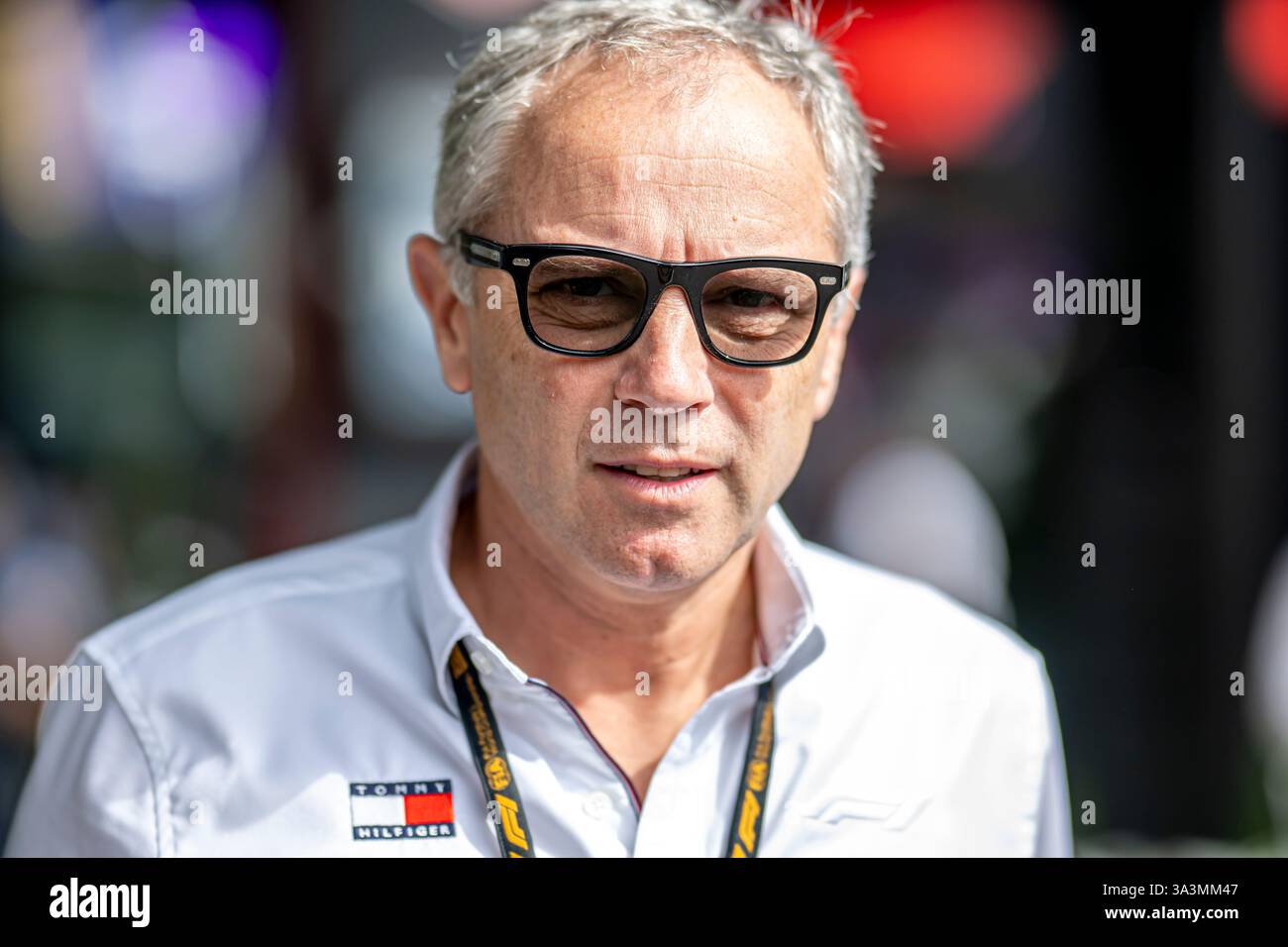 Melbourne, Australia, 15 Mar 2025, Stefano Domenicali, President and CEO of the F1 Group ...