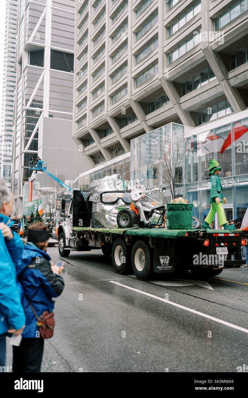 Canada, Toronto - 16 march 2025: Saint Patrick Day Parade. Colorful ...